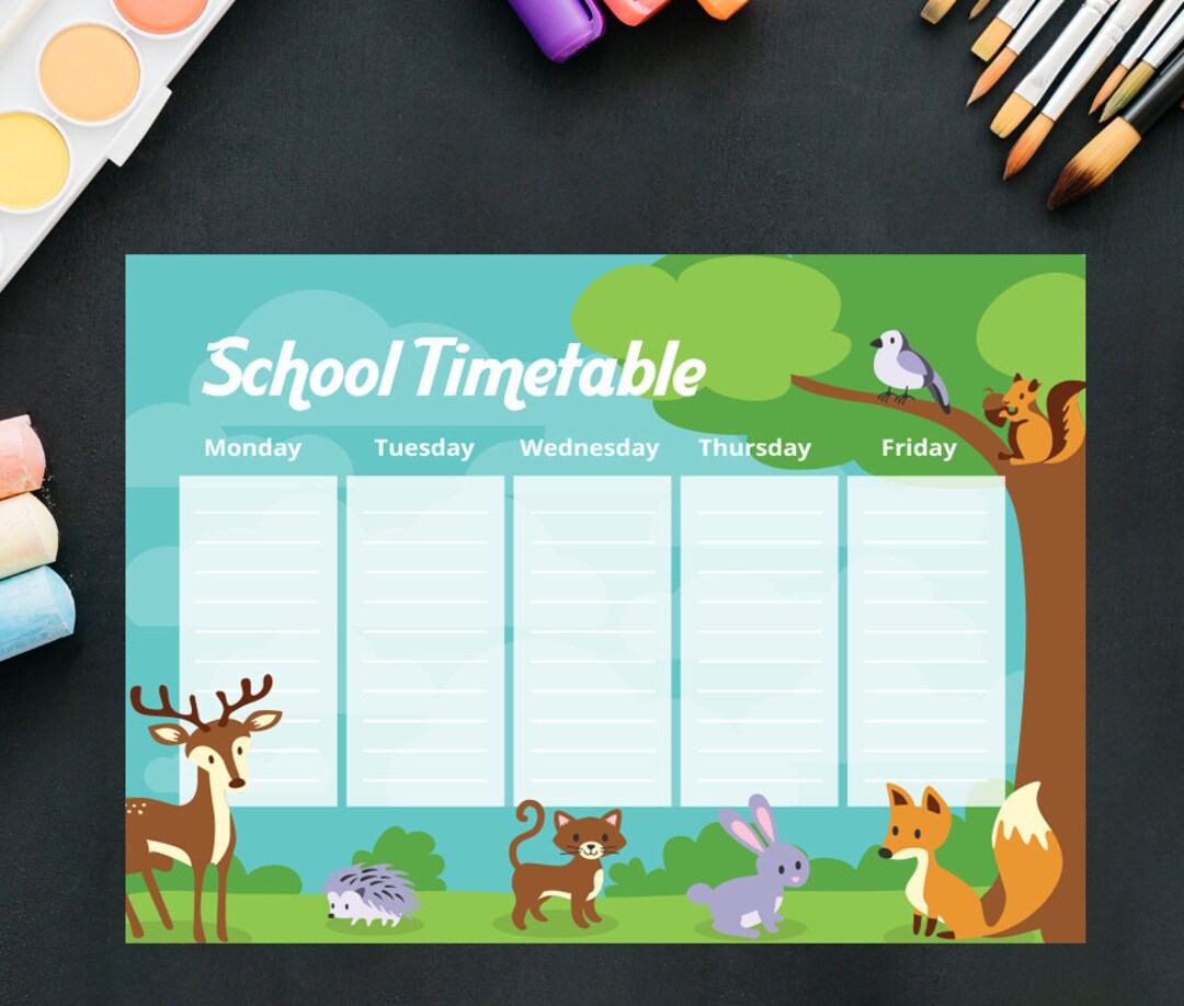 Home School Schedule,weekly Schedule Printable, Hourly Planner, Weekly ...