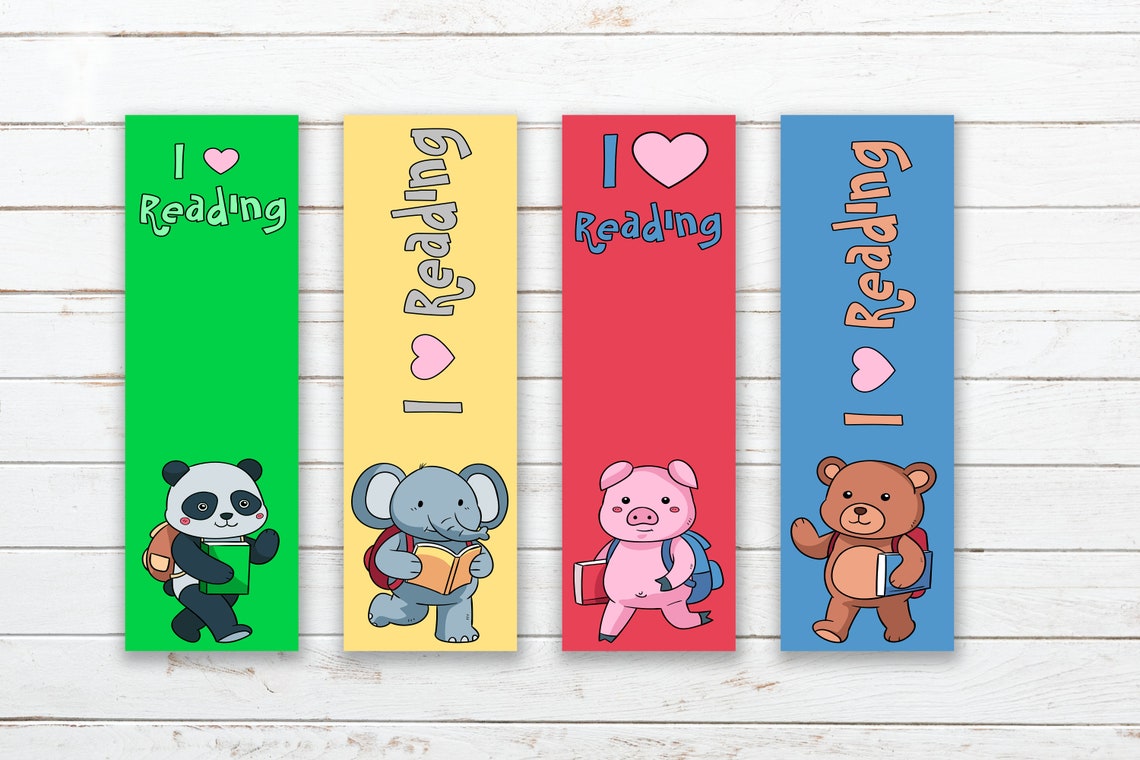 Printable Bookmarks Template, Animals Bookmarks, Printable Bookmarks ...