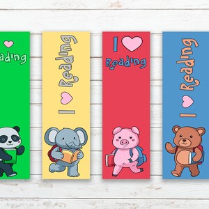 Printable Bookmarks Template, Animals Bookmarks, Printable Bookmarks ...