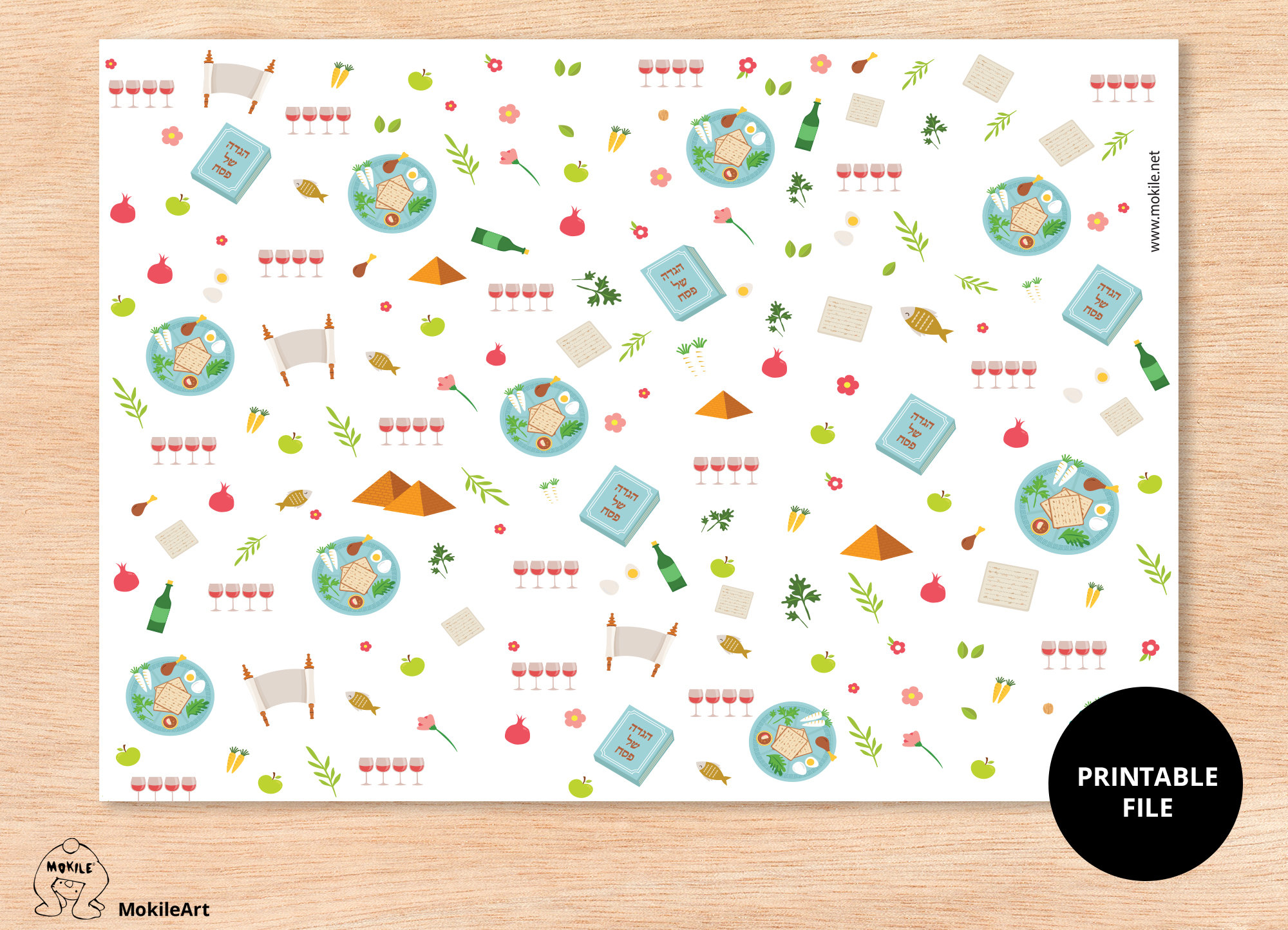 Passover,passover Printable ,passover Seder Plate,ma Nishtana,pesach ...