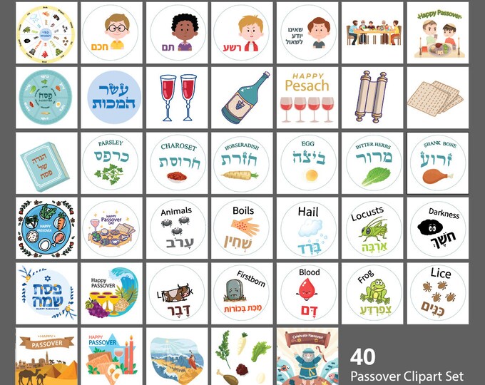 Passover Decorations, Printable Passover Seder Decorations, Passover ...