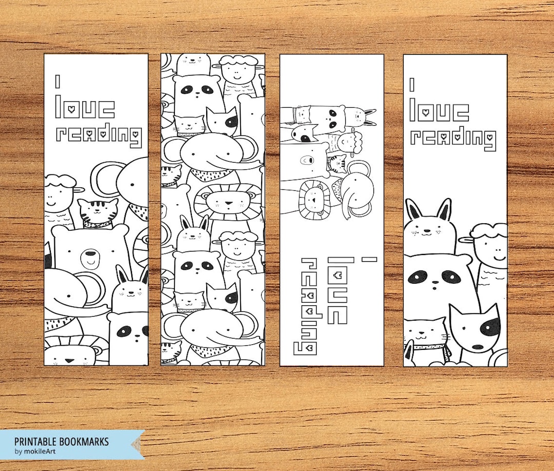 Printable Bookmarks, Animals Bookmarks, Coloring Page ,printable ...