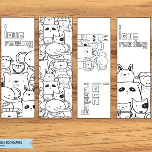 Printable Bookmarks, Animals Bookmarks, Coloring Page ,printable ...