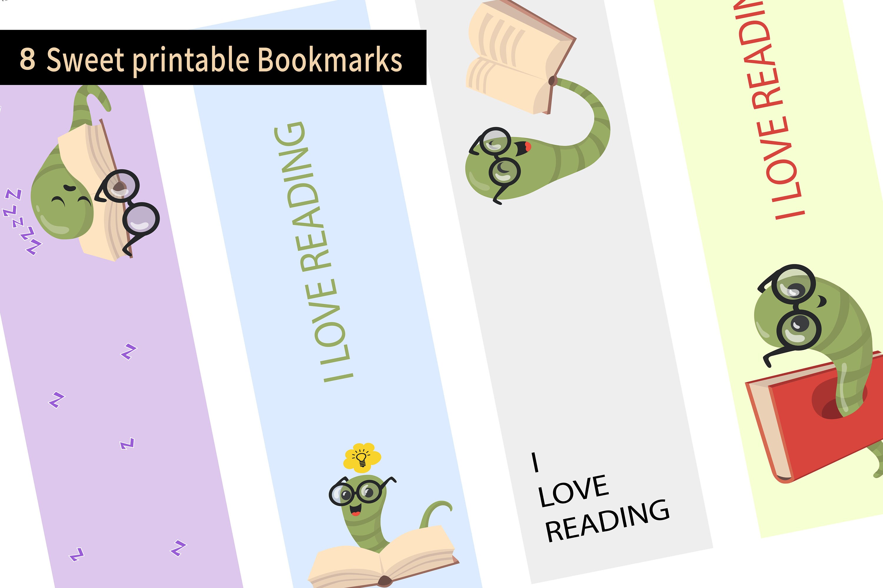 Bookmarks for Kids, Bookmarks Template, Printable BOOKMARKS, CUTE ...
