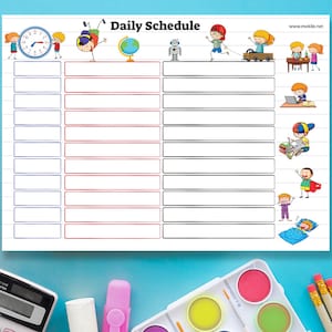 Routine Chart Kids,daily Routine Chart,printable,pdf,morning and ...