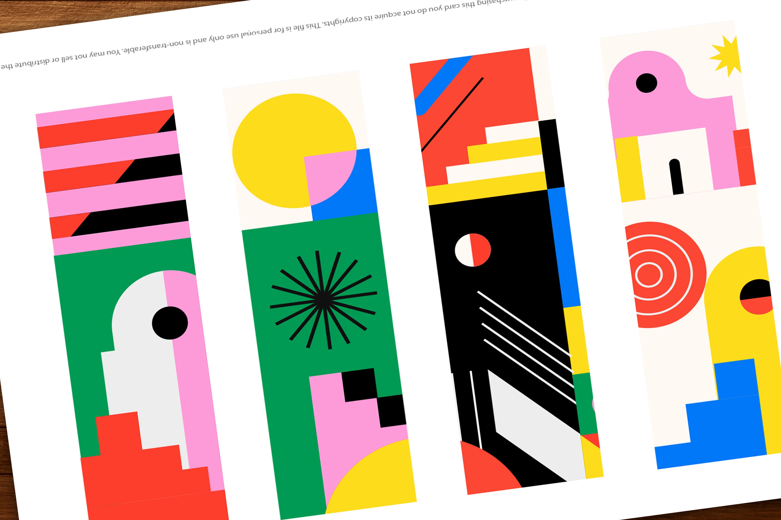 For Book, Printable Bookmarks Template, Printable Bookmarks Set ,for ...