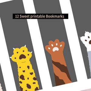 Printable Bookmarks Template, Bookmarks for Kids, Animals Bookmarks ...