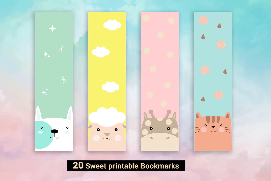 Bookmarks for Kids Bookmarks Template Animal Bookmarks - Etsy