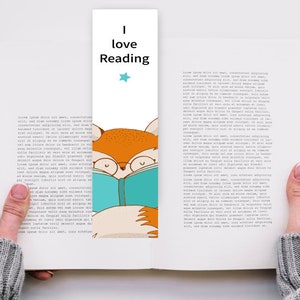 For Book, Printable Bookmarks Template, Printable Gift, Animals ...