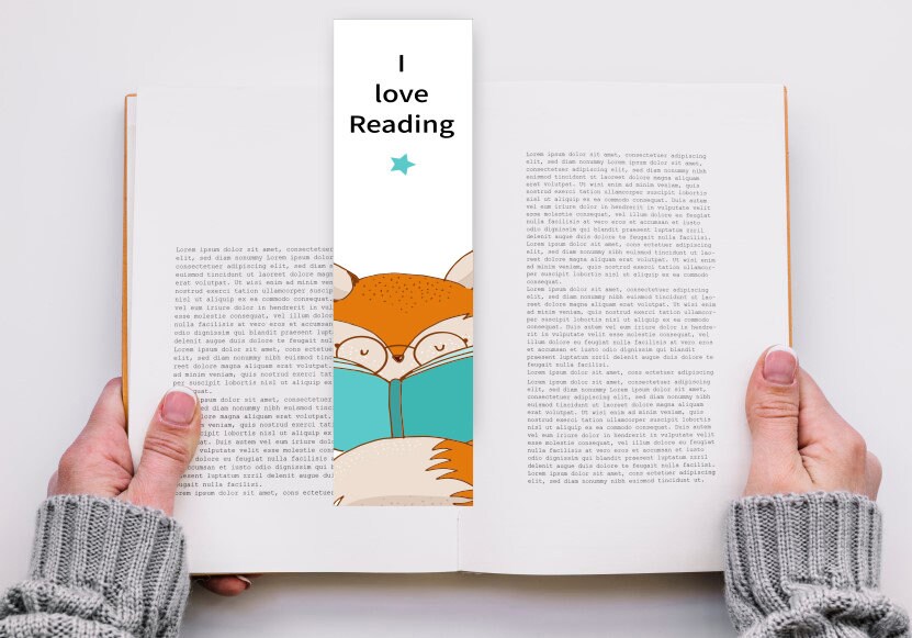 For Book, Printable Bookmarks Template, Printable Gift, Animals ...