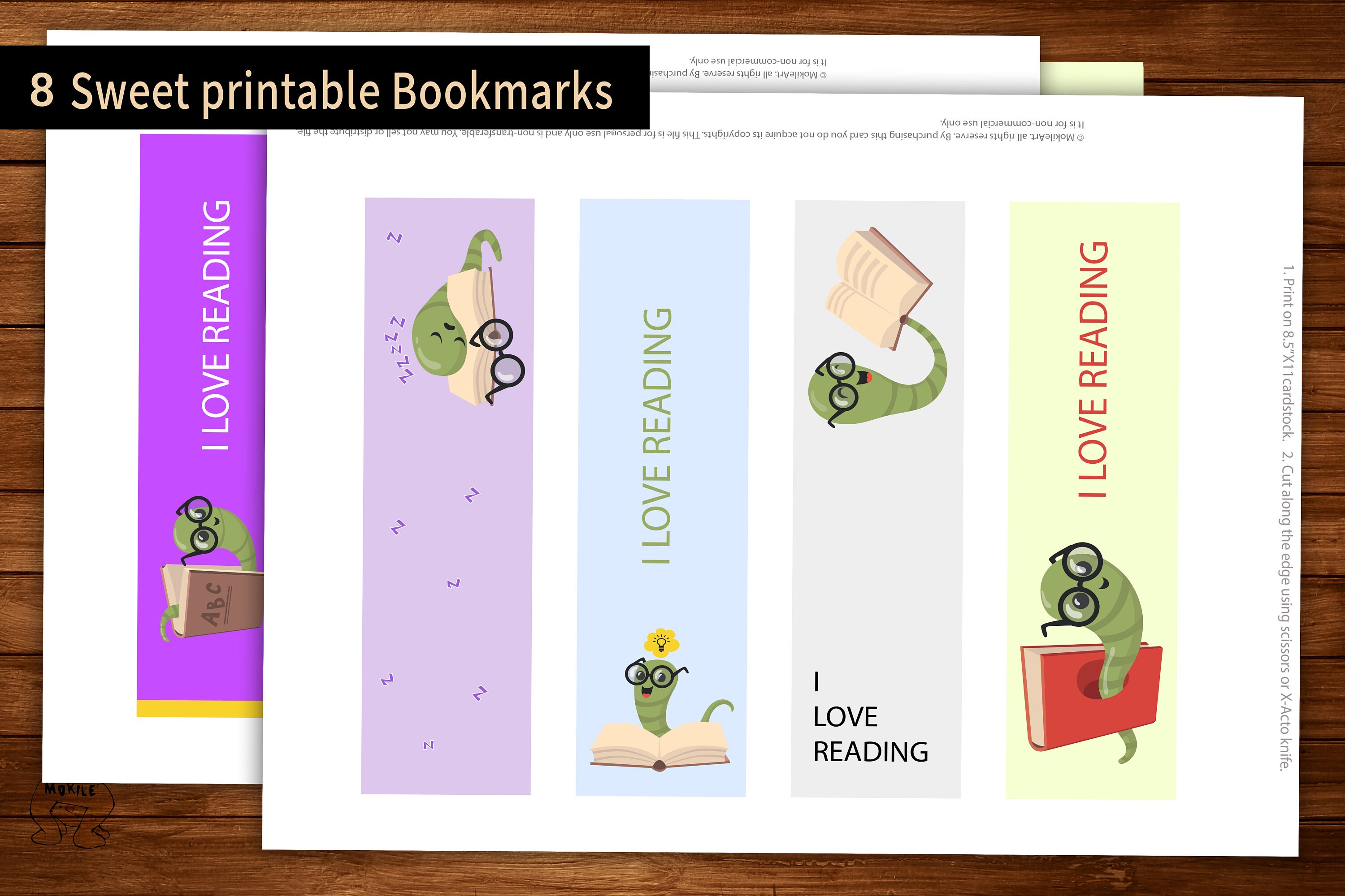 Bookmarks for Kids, Bookmarks Template, Printable BOOKMARKS, CUTE ...