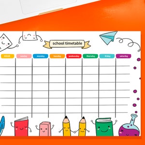 Kids Daily Schedule, Planner Printable, Activates Printable,home School ...