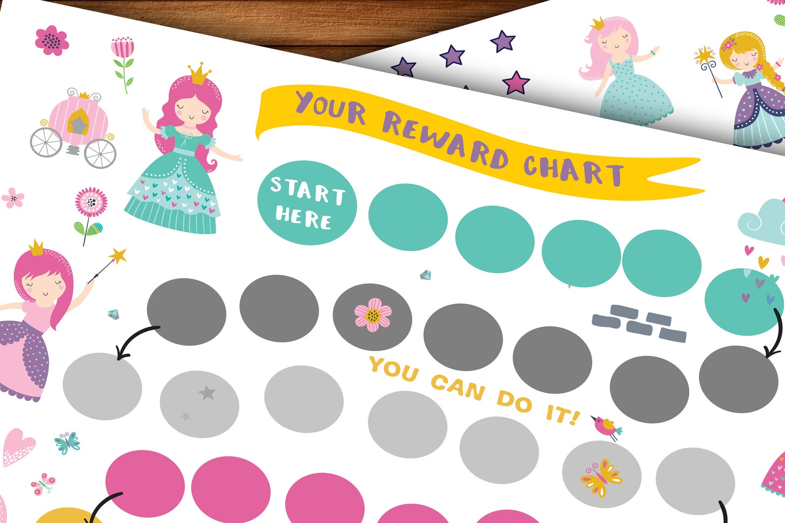 Reward Chart,,printable Princess, Sticker Chart,princess Reward Chart ...