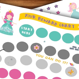 Reward Chart,,printable Princess, Sticker Chart,princess Reward Chart ...