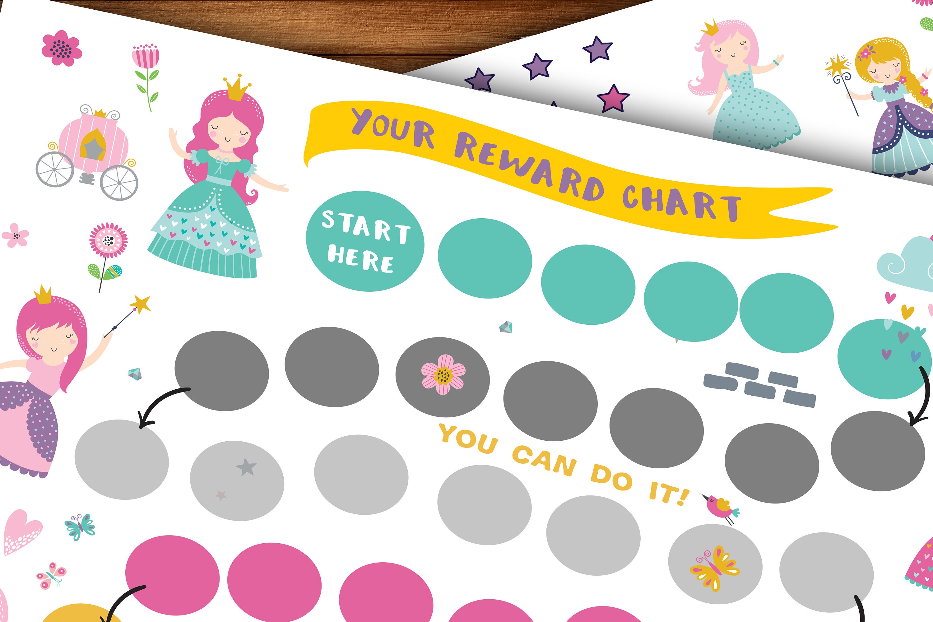Reward Chart,,printable Princess, Sticker Chart,princess Reward Chart ...