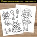 Paper Dolls: Dress-up Activity, Coloring Pages (27 Pages, PDF) - Etsy