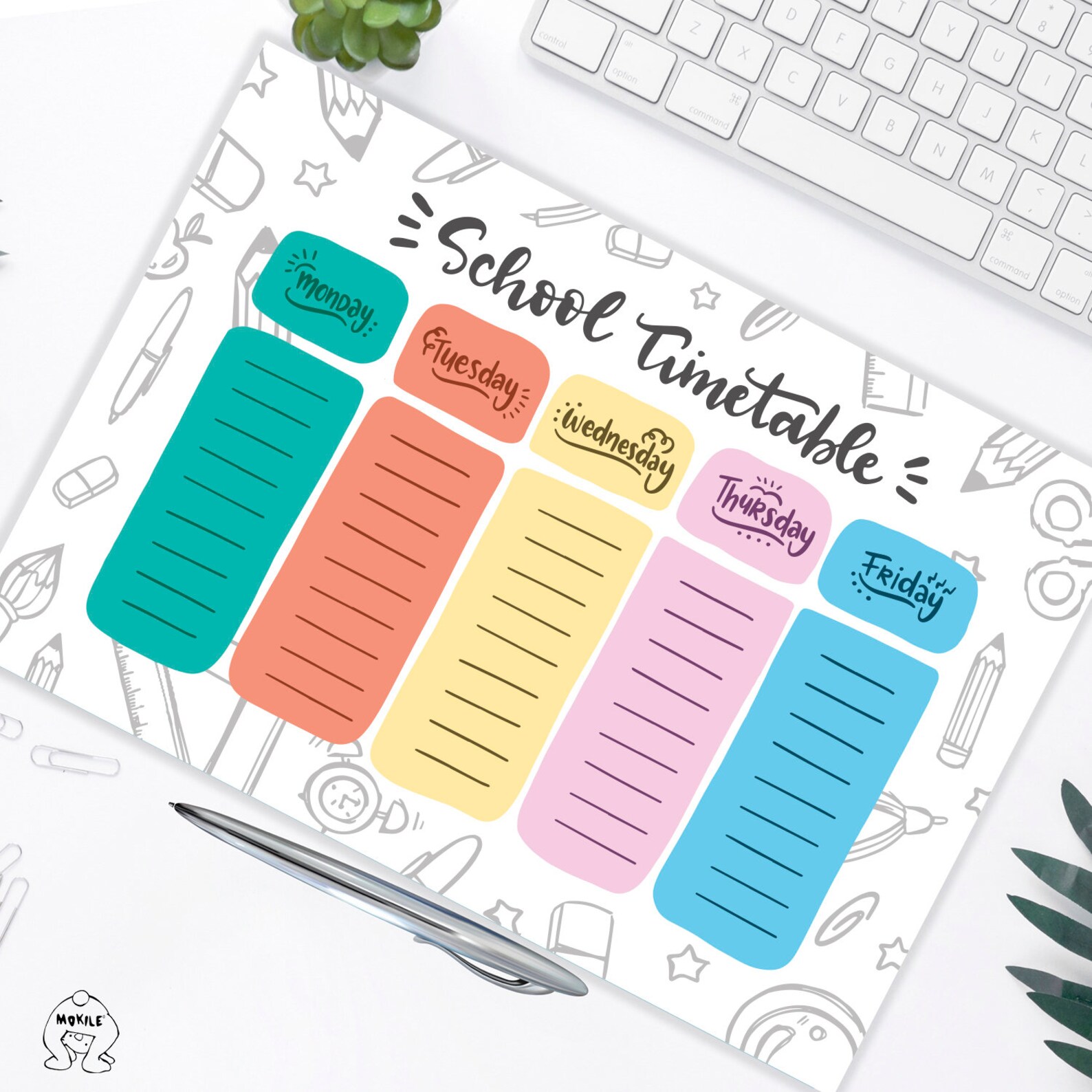 Kids Daily Schedule, Planner Printable, Gift for Kid,printable Planner ...