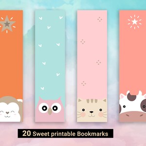 Bookmarks for Kids, Bookmarks Template, Animal Bookmarks, Printable ...