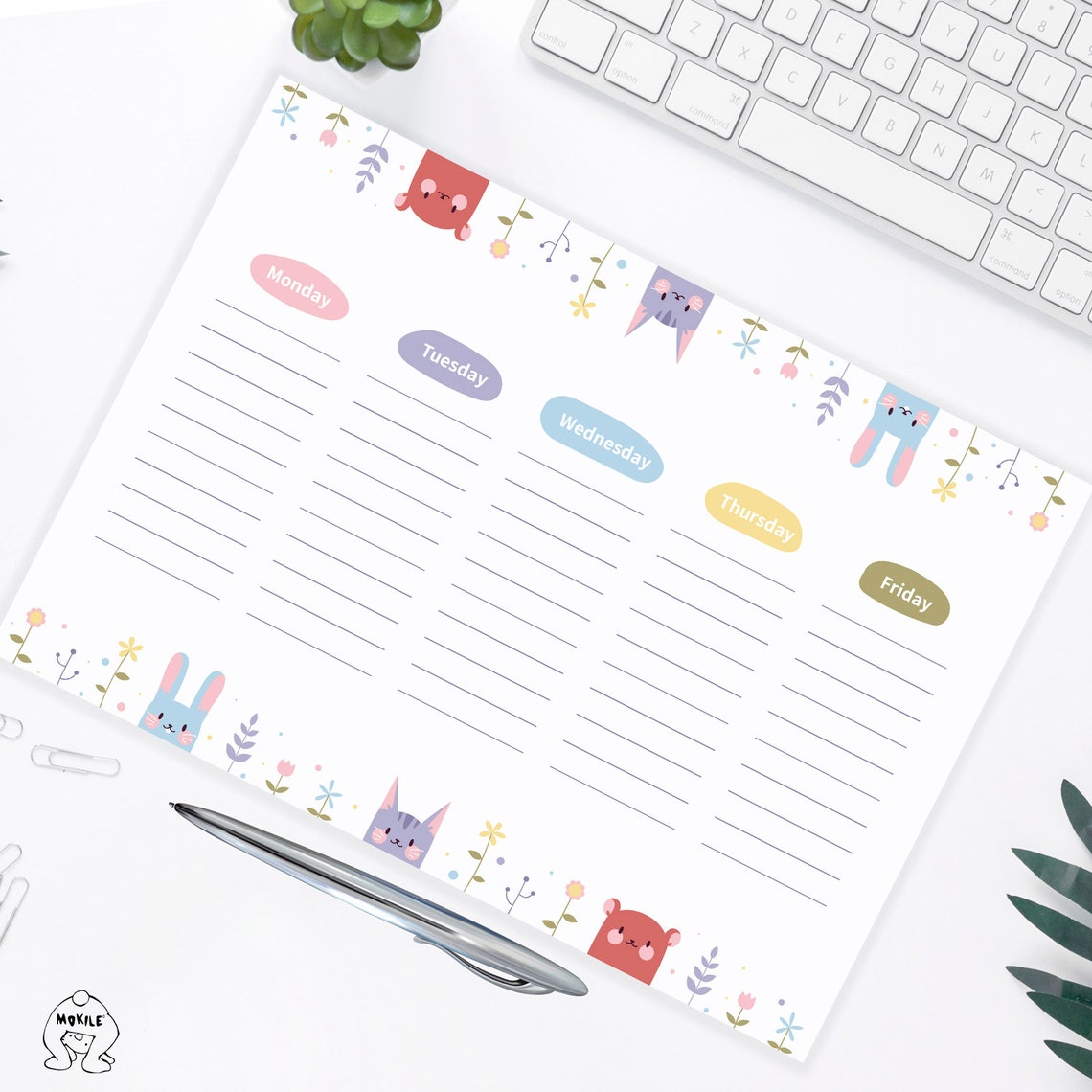 Kids Daily Schedule, Planner Printable, Activates Printable,printable ...