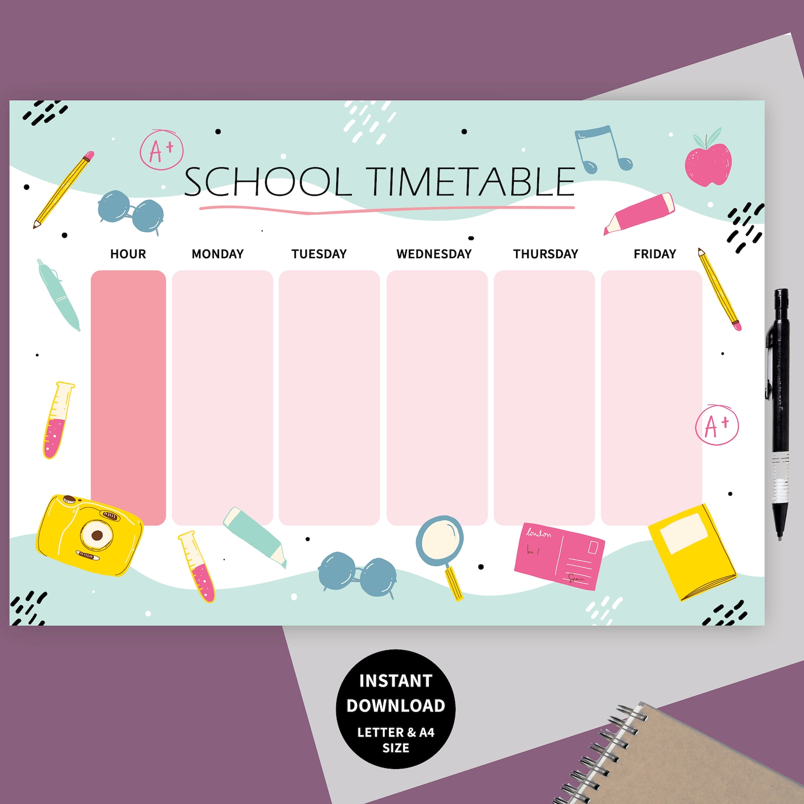 Kids Daily Schedule, Planner Printable,activates for Kids,printable ...