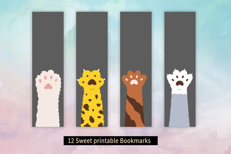 Printable Bookmarks Template Bookmarks for Kids Animals | Etsy