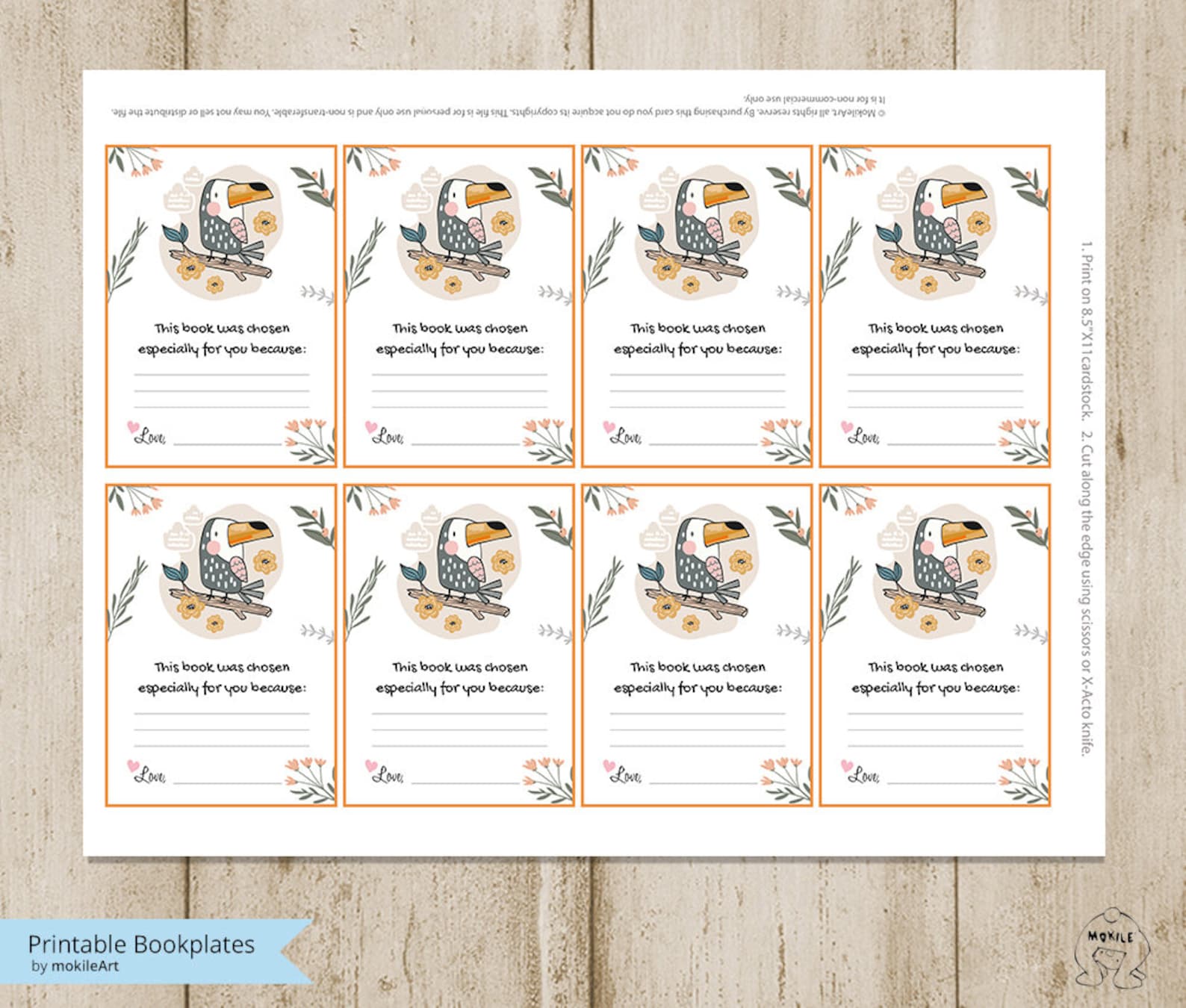 Printable Bookplate book Plates baby Shower Bookplate 3 - Etsy