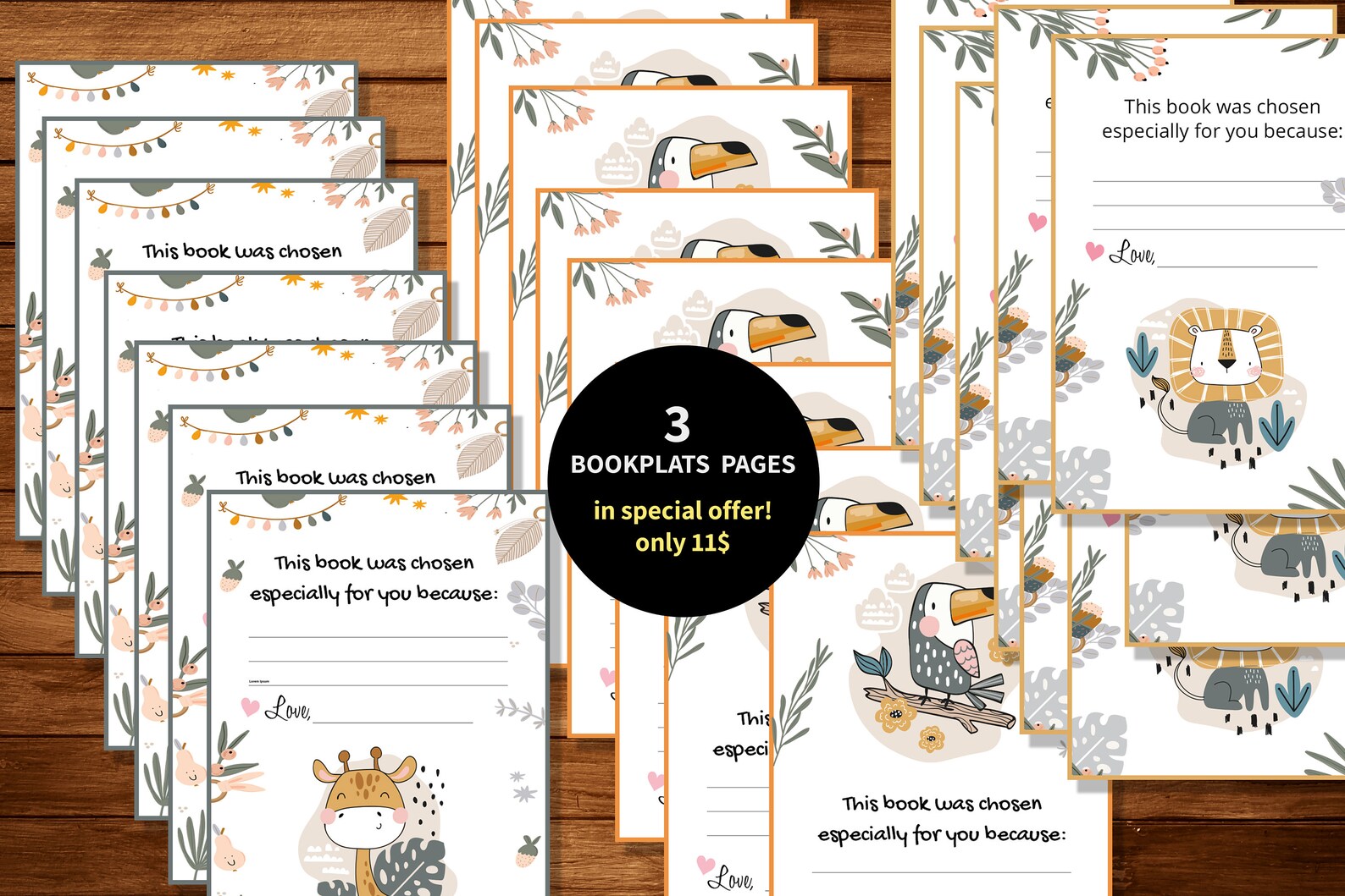 Printable Bookplate book Plates baby Shower Bookplate 3 | Etsy