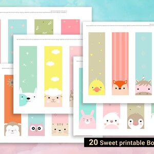 Bookmarks for Kids, Bookmarks Template, Animal Bookmarks, Printable ...