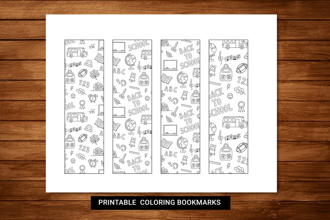 Printable Bookmarks Template, Bookmarks for Kids, Colouring Page ...