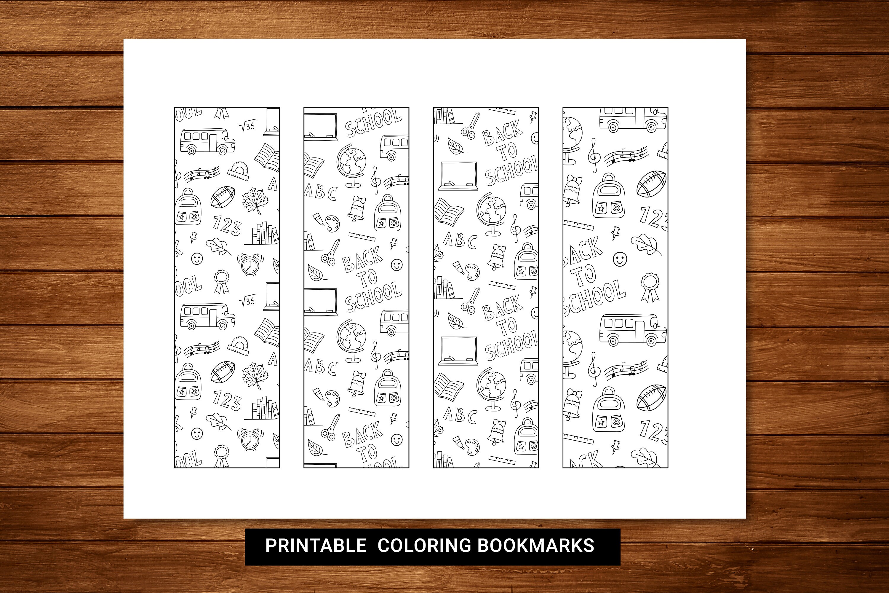 Printable Bookmarks Template, Bookmarks for Kids, Colouring Page ...