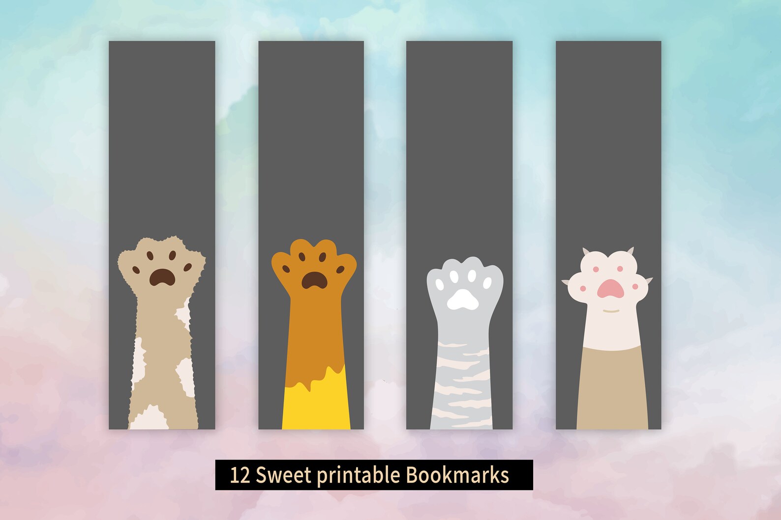 Printable Bookmarks Template Bookmarks for Kids Animals | Etsy