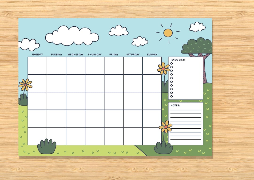 Kids Daily Schedule, Planner Printable, Weekly Schedule and Stickers ...