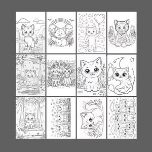 Printable Cat Coloring Pages 12 Cute and Playful Cat Designs Fun Cat ...