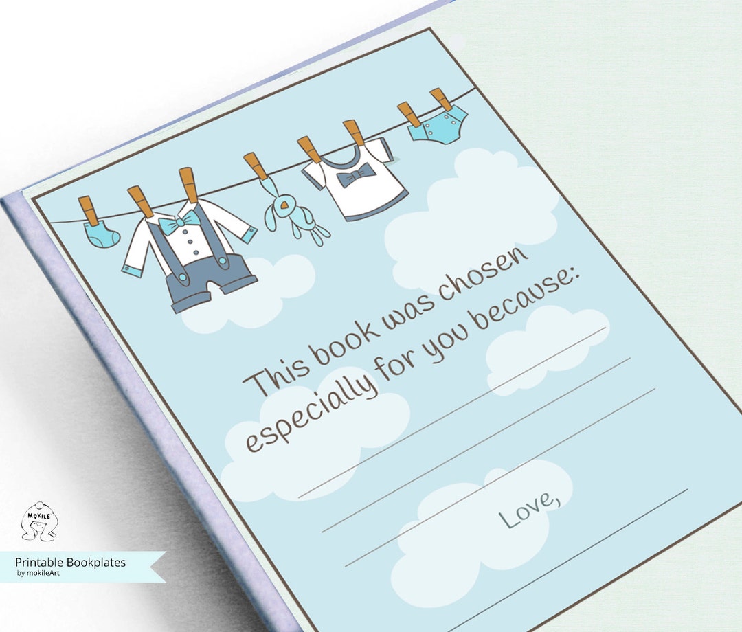 Printable Bookplates,book Plates,baby Shower Bookplate,instant Download ...