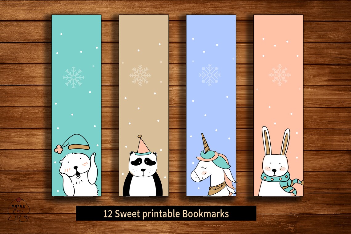 Printable Bookmarks Template Animals Bookmarks Printable - Etsy