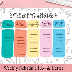 Kids Daily Schedule, Planner Printable, Gift for Kid,printable Planner ...
