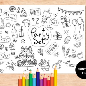 Birthday Activity Pages,birthday Printable,printable Coloring Pages ...