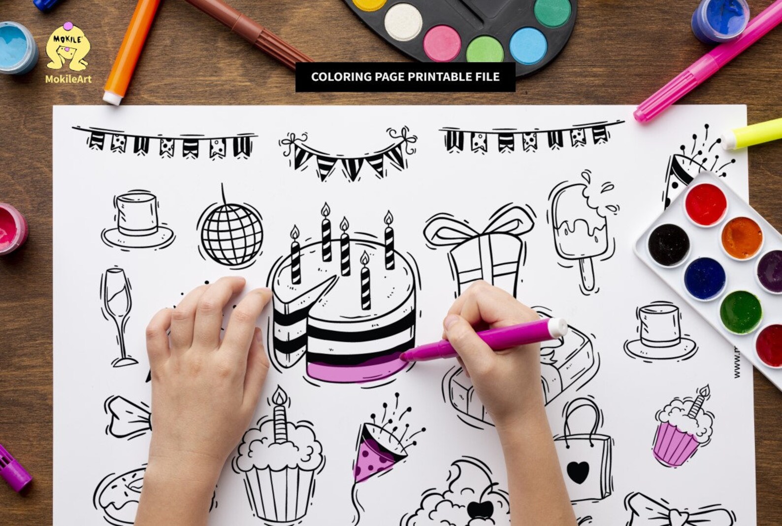 Birthday Activity Pages,birthday Printable,printable Coloring Pages ...