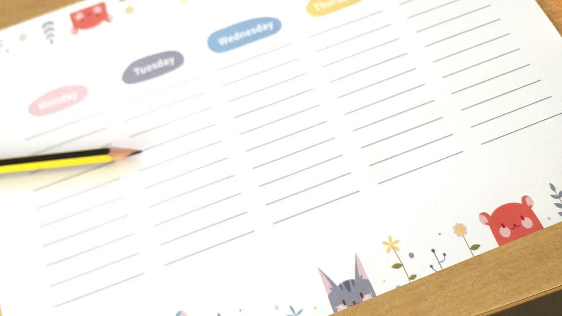 Kids Daily Schedule, Planner Printable, Activates Printable,printable ...