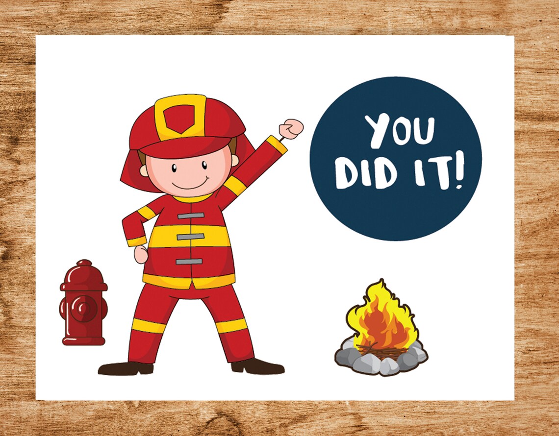 Printable Fire Engin Reward Chart Sticker Chart Instant - Etsy