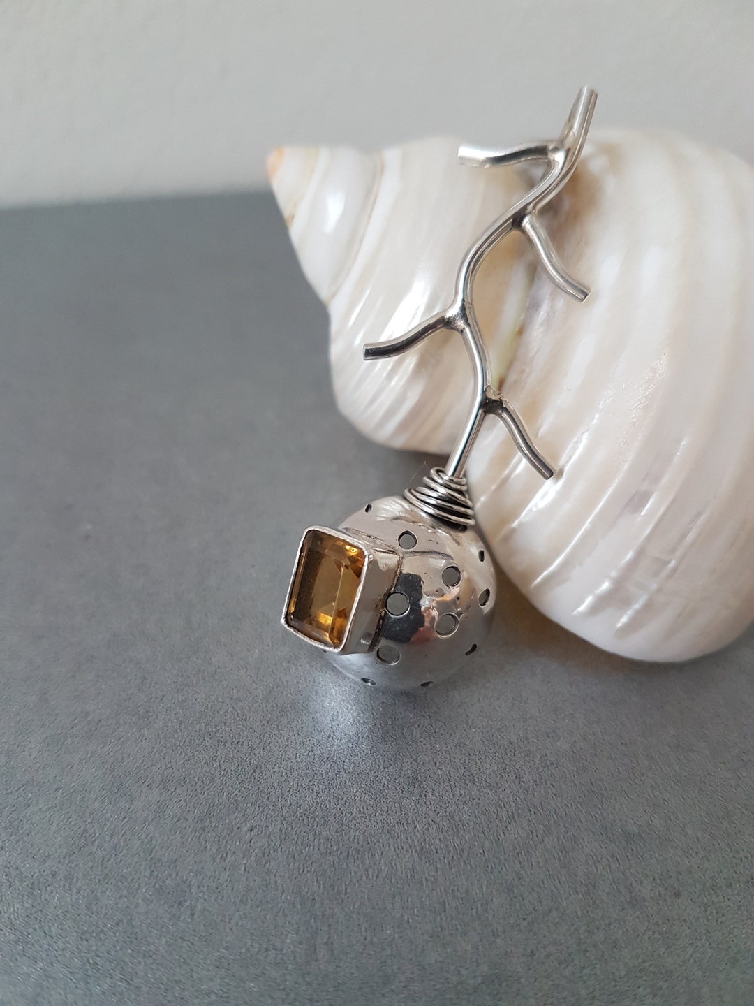 Silver Pendant , Silver Pendant Citrine, Design Chain Pendant , Citrine ...