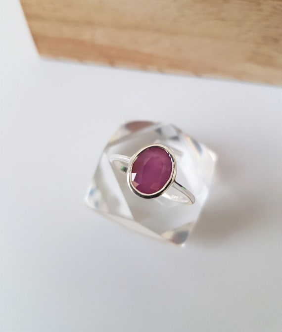 Rubin Ring Rubin Silber Ring Rubin Schmuck - Etsy