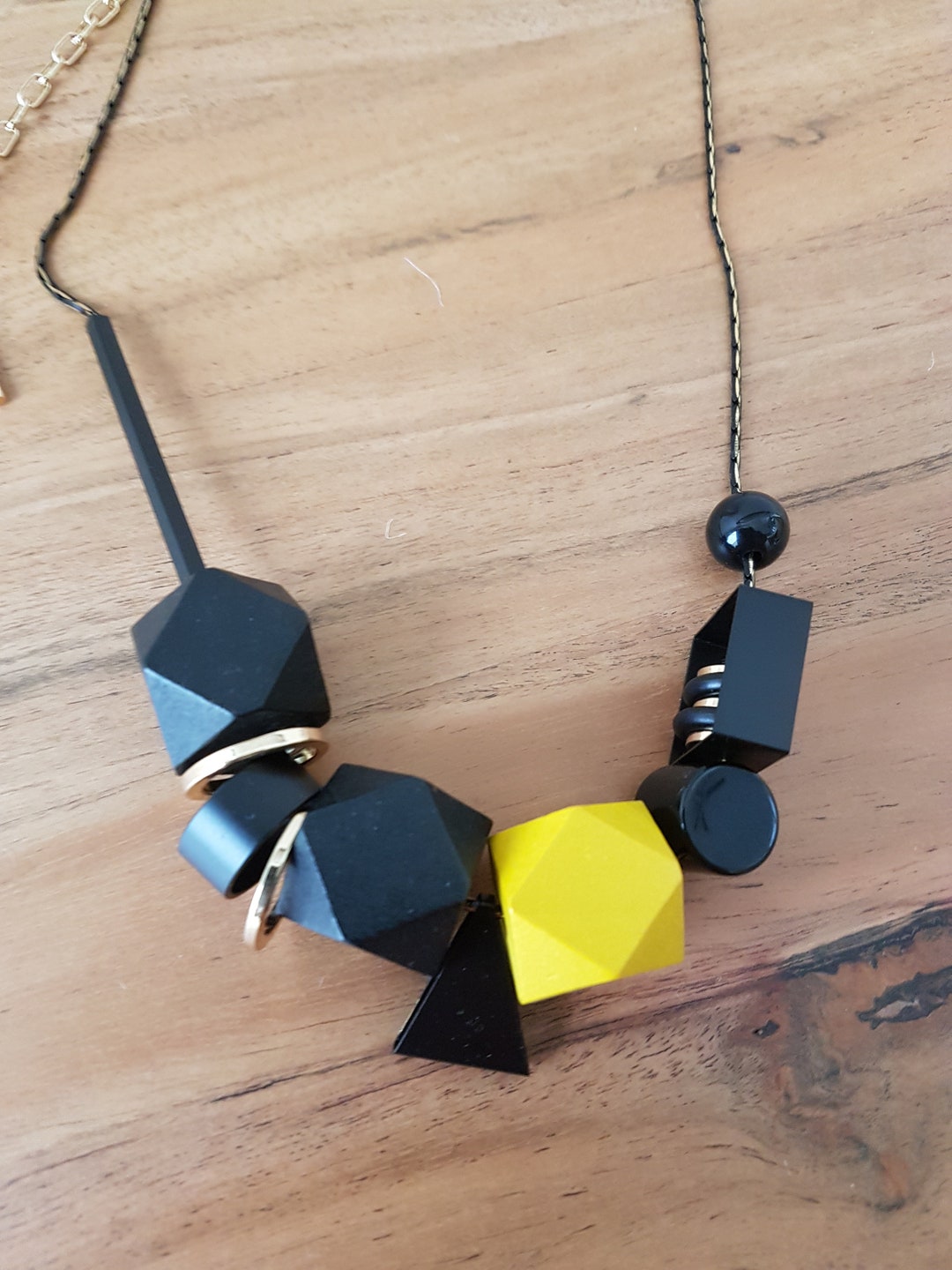 Chain, Wood Metal Chain, Geometry Chain - Etsy