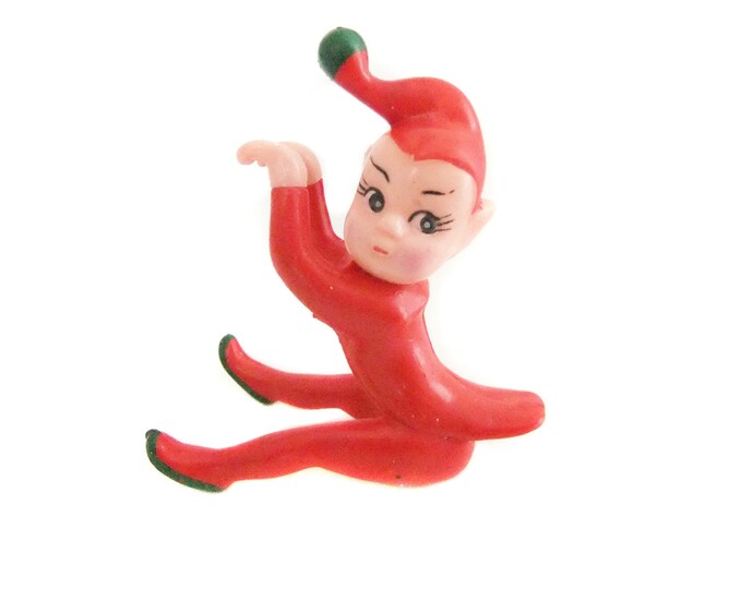 Hanging Pixie Rubber Pixie Elf Figurine Red Pixie Shelf - Etsy