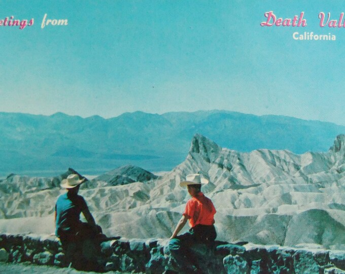 Vintage Death Valley Postcard, Zabriskie Point, Greetings From Death ...