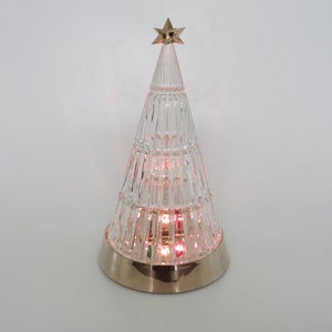 Vintage Light up Christmas Tree, Avon Crystal Holiday Tree, Flashing ...