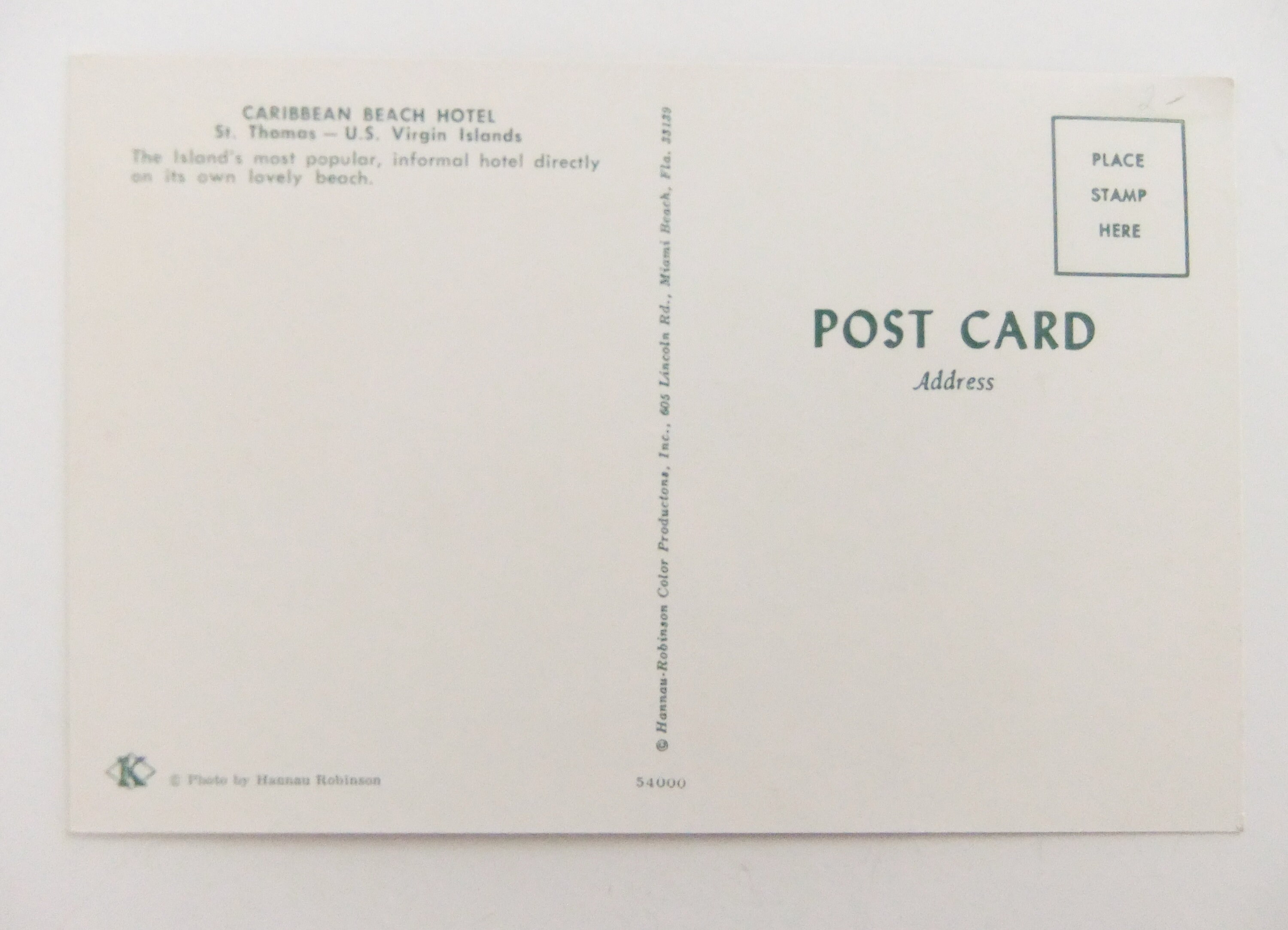 St. Thomas US Virgin Islands Postcard Carribean Beach Hotel - Etsy Hong ...