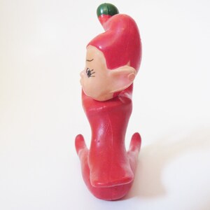 Hanging Pixie, Rubber Pixie Elf Figurine, Red Pixie, Shelf Climber ...
