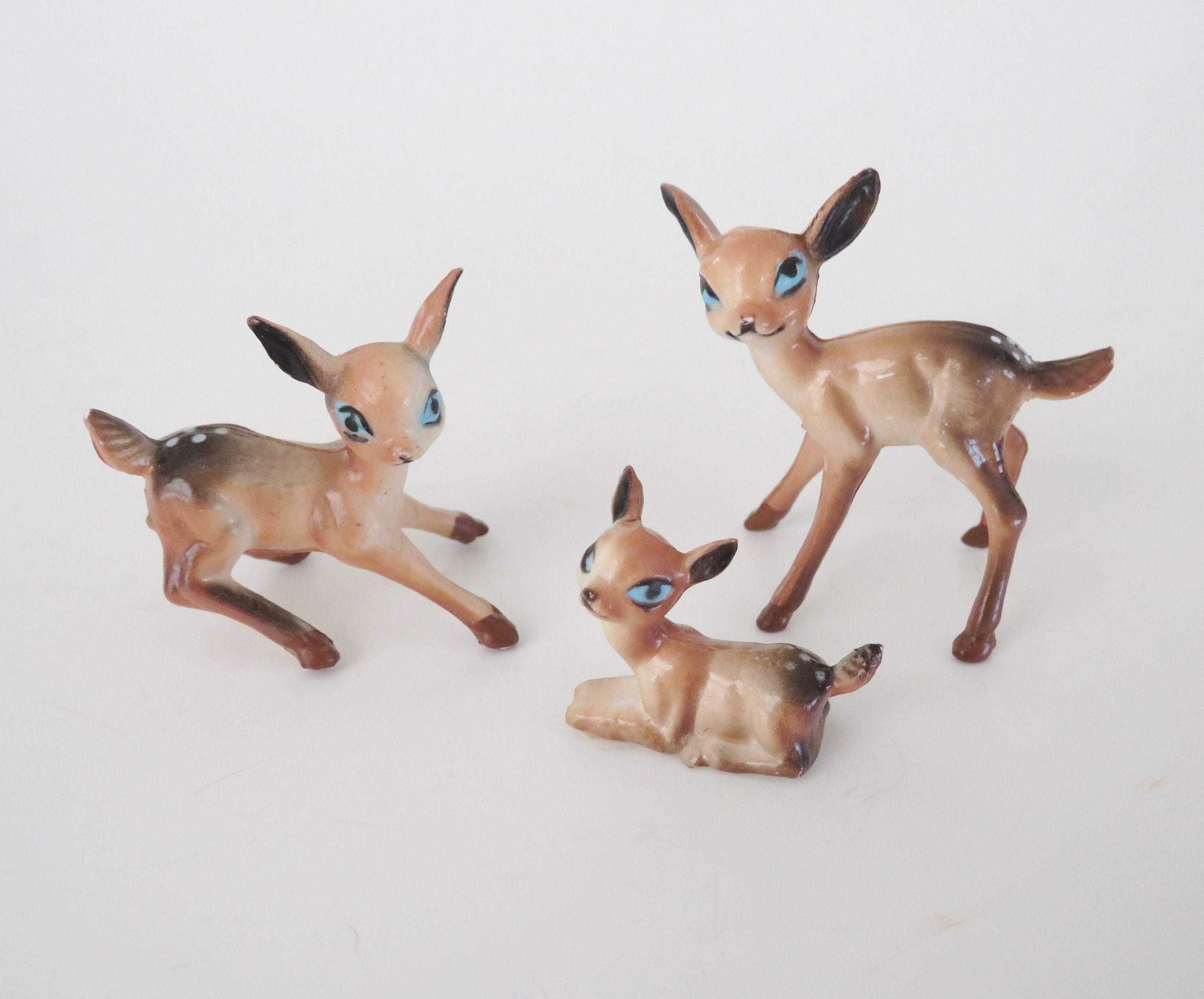 Miniature Plastic Deer Figurines Vintage Deer Miniature Deer | Etsy