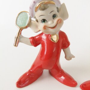 Vintage Pixie Elf Tennis Player Figurines, Tennis Players Gift Ideas ...